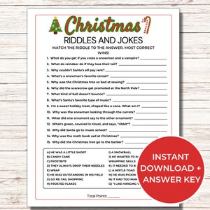 Christmas Riddles Game, Printable Christmas Games for Kids, Fun ...