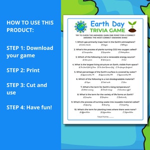 Earth Day Trivia Game, Printable Earth Day Games, Fun Earth Day ...