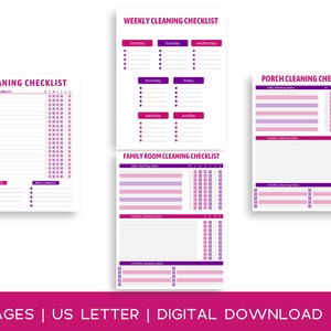 Cleaning Planner Printable, Cleaning Schedule, House Cleaning Planner ...
