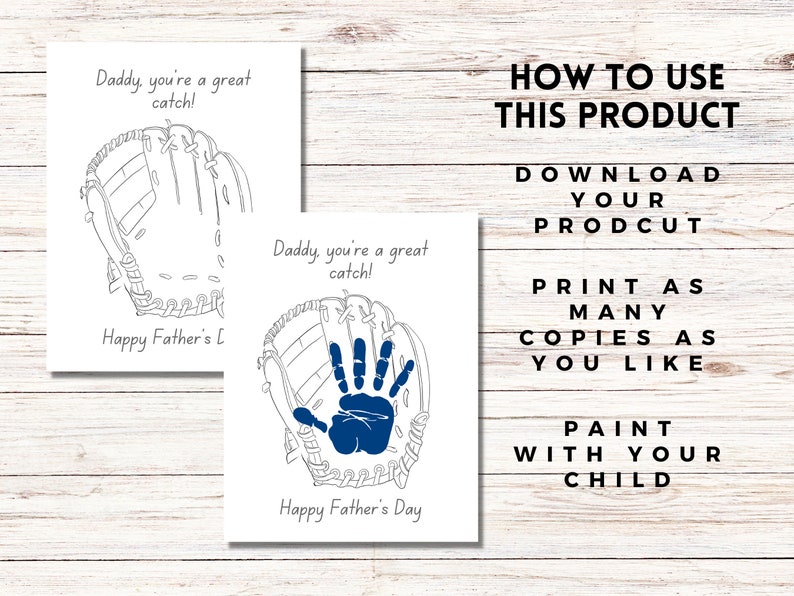 Father's Day Handprint Gift, Handprint Art, Gift From Kids, Handprint ...