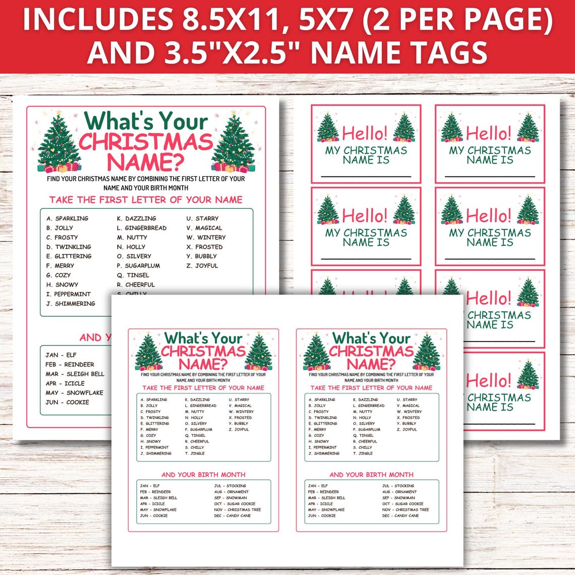 What's Your Christmas Name Game, Printable Christmas Name Generator ...