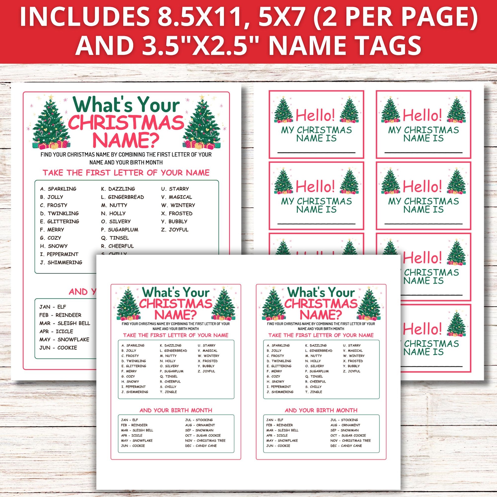 What's Your Christmas Name Game, Printable Christmas Name Generator ...