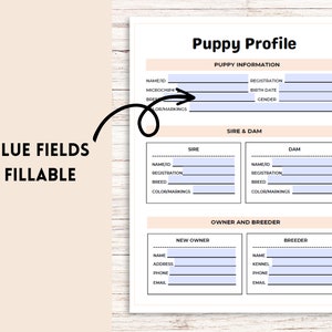 Breeder Puppy Pack Fillable, Dog Breeder Forms, Dog Breeder Records ...