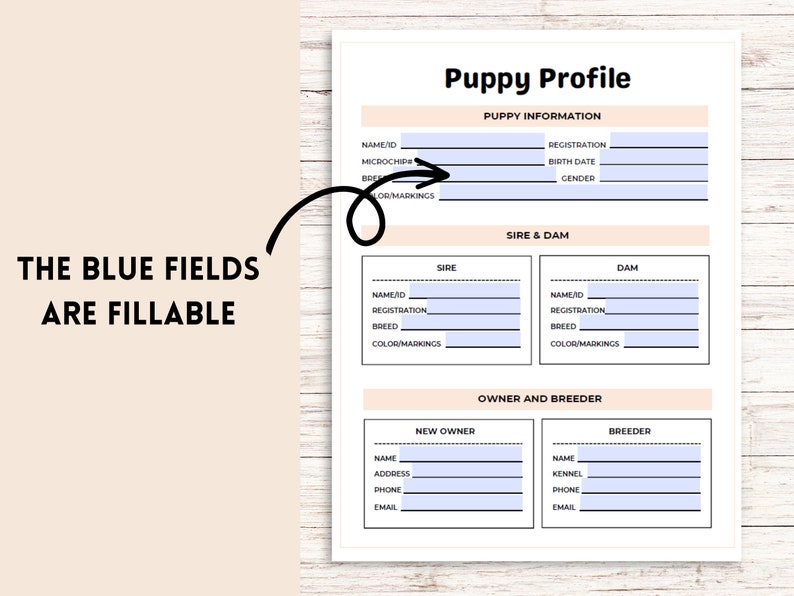 Breeder Puppy Pack Fillable, Dog Breeder Forms, Dog Breeder Records ...
