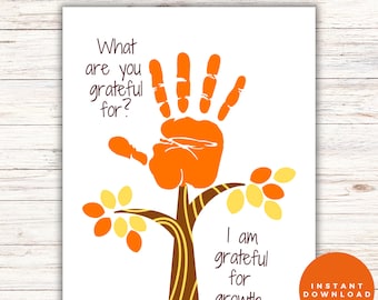 Handprint Art Thanksgiving Printable Crafts for Kids Fall - Etsy