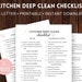 Deep Cleaning Checklist Printable, Kitchen Cleaning Checklist, Cleaning ...