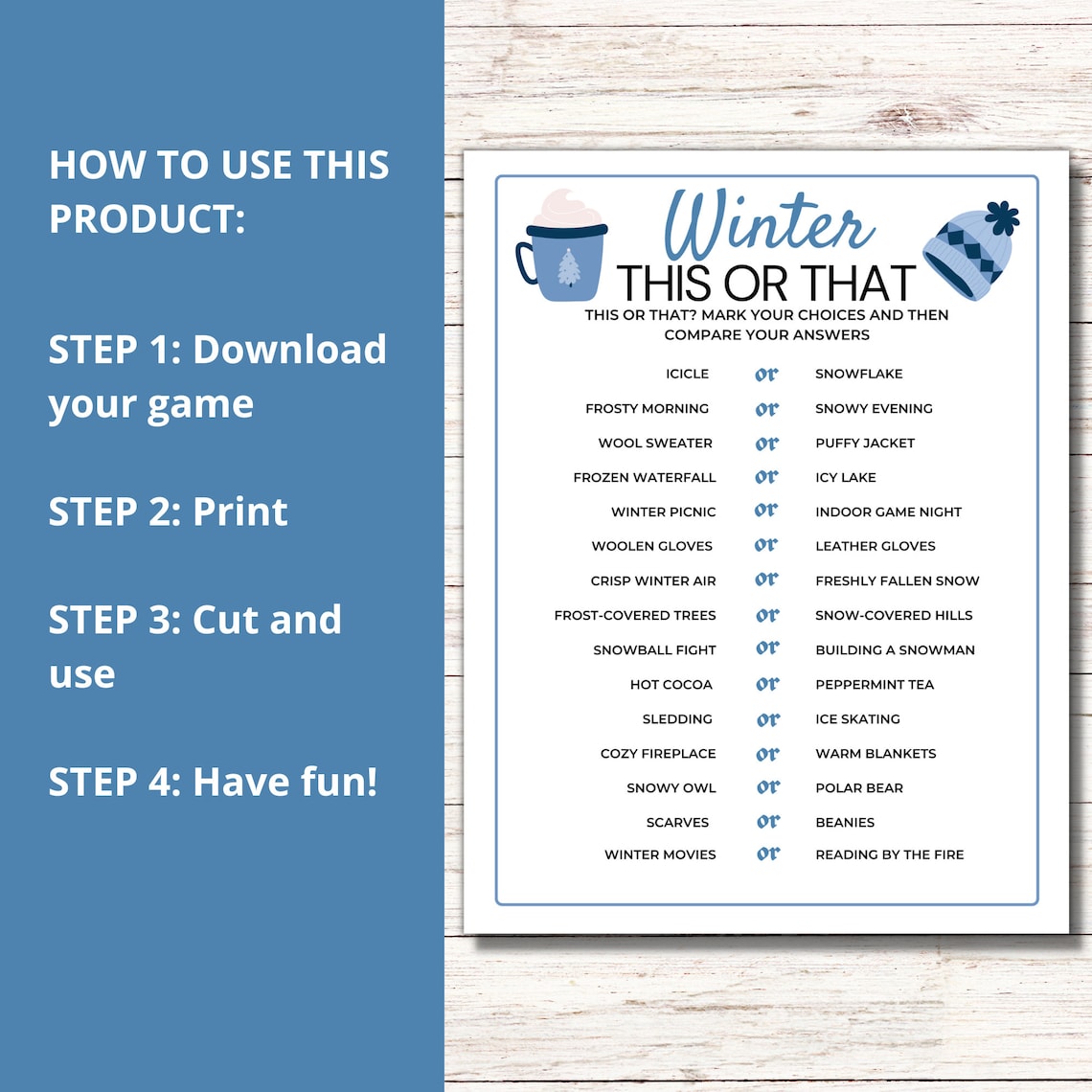 Winter This or That Printable Game, Winter Would You Rather Game ...