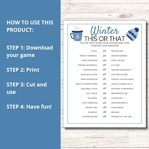 Winter This or That Printable Game, Winter Would You Rather Game ...