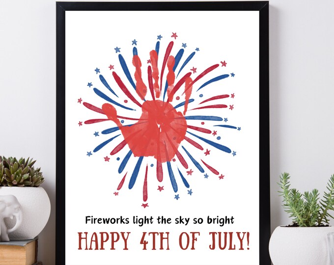4th of July Handprint Art, 4th of July Activity, Preschool Activity ...