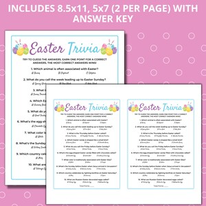 Easter Trivia Game, Printable Easter Games, Easter Party Game, Fun ...