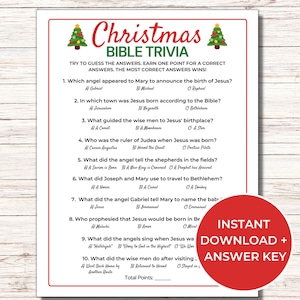 Christmas Bible Trivia Game, Printable Christmas Games, Fun Christmas ...