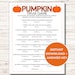 Pumpkin Trivia Game, Printable Pumpkin Trivia, Fun Fall Trivia Game for ...