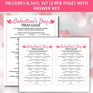 Galentine's Day Trivia Game, Printable Galentine's Games for Teens and ...
