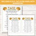 Taco Trivia Game, Printable Taco Tuesday Quiz, Fun Taco Party Game for ...