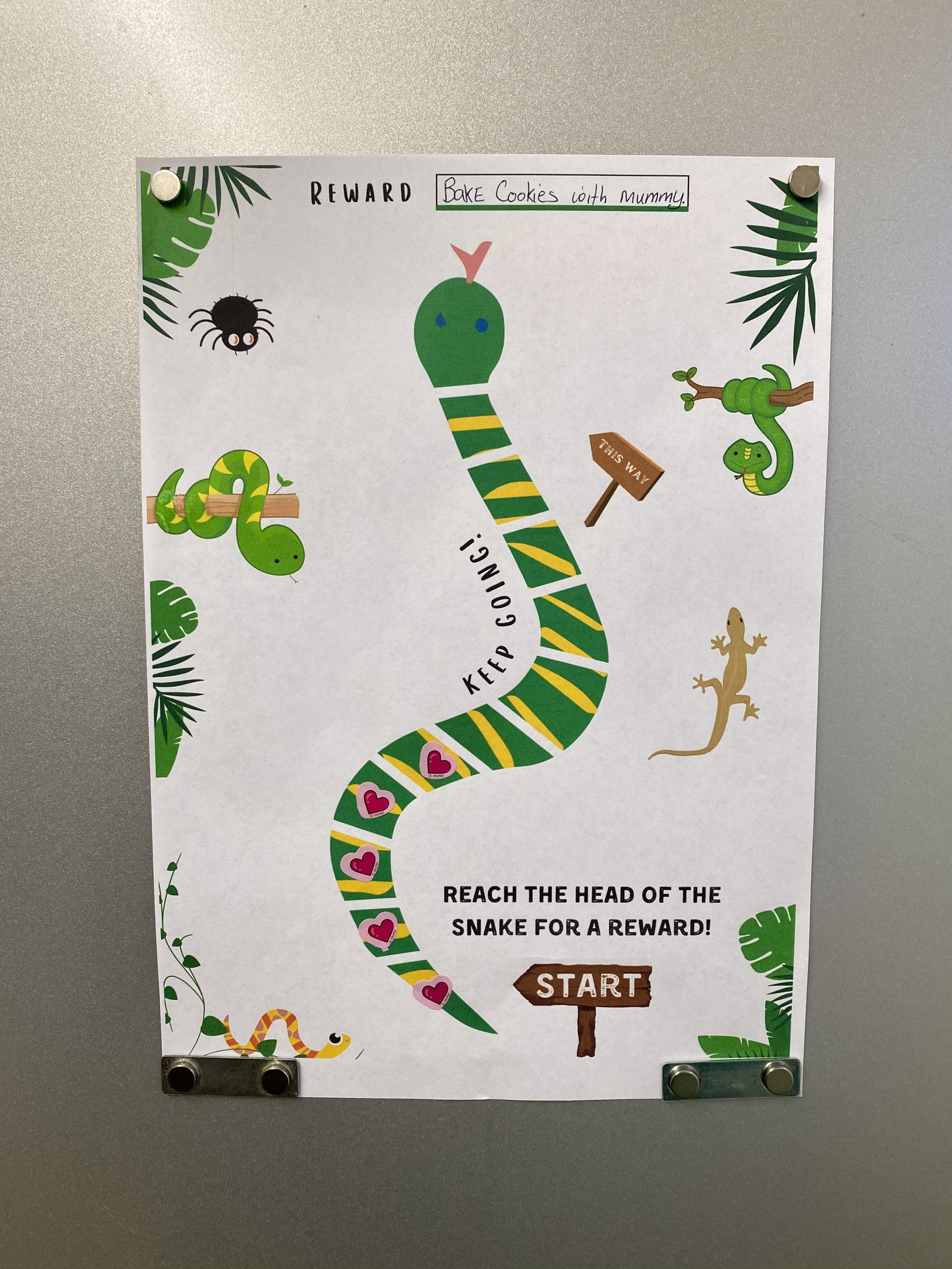 Fun Snake Themed Reward Chart Printable Printable Behaviour - Etsy ...