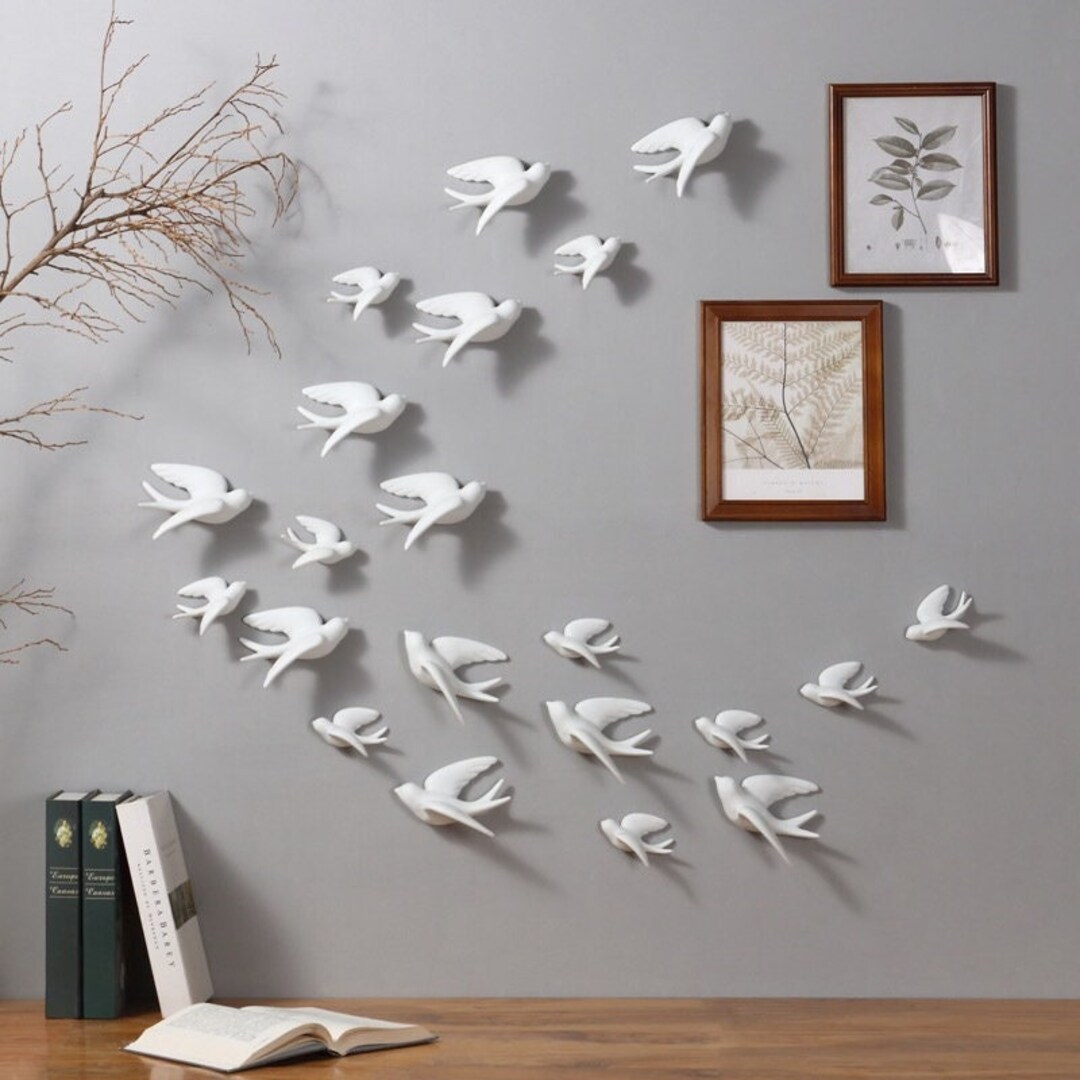Ceramic Wall Hanging 3D Bird Decoration Ceramic Bird Wall Art - Etsy