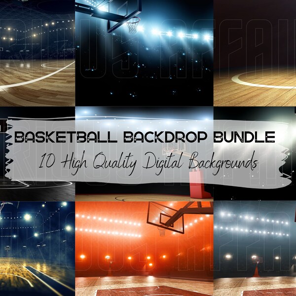 Basketball Backdrop - Etsy