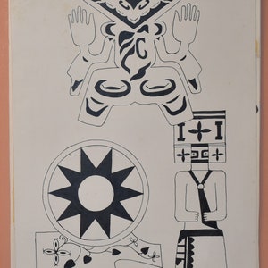 Nine Pen and Ink Drawings From Navajo Art Students From the Mid ...