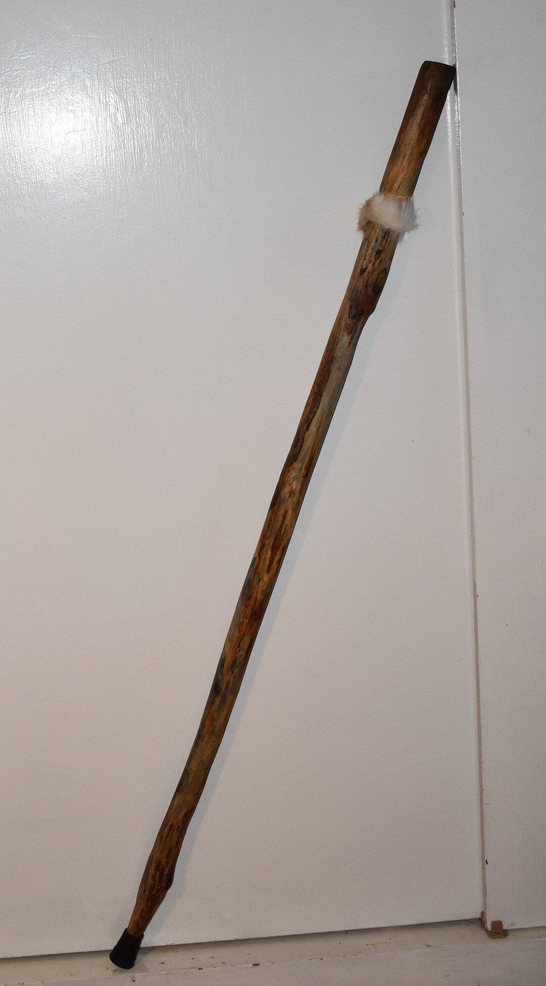 Four Foot 8 Inch Hickory Hiking Staff. Hand-polished With Bear - Etsy