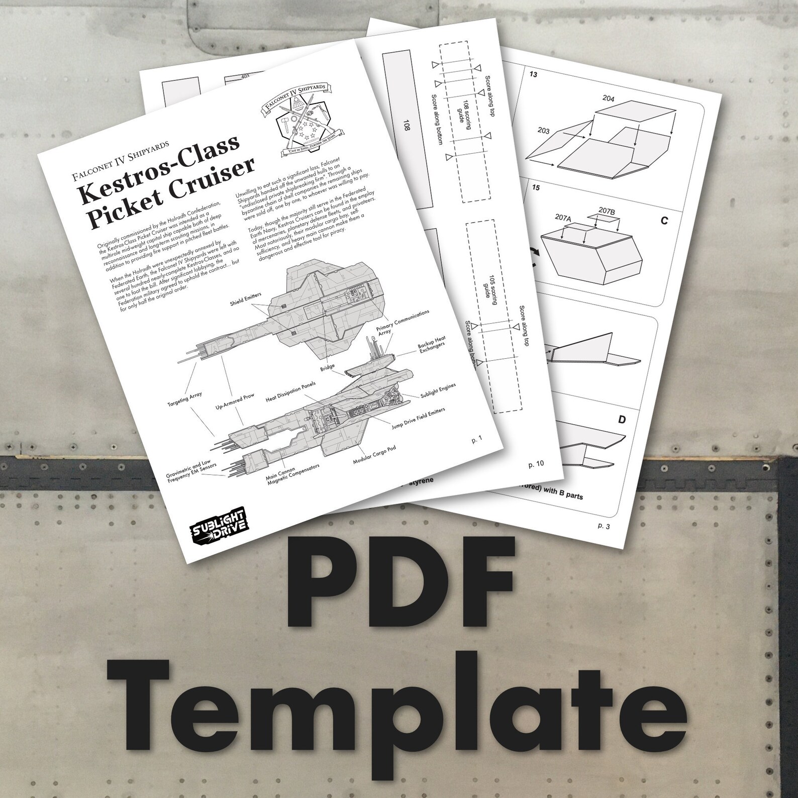 Kestros-class Picket Cruiser Template and Instructions - Etsy