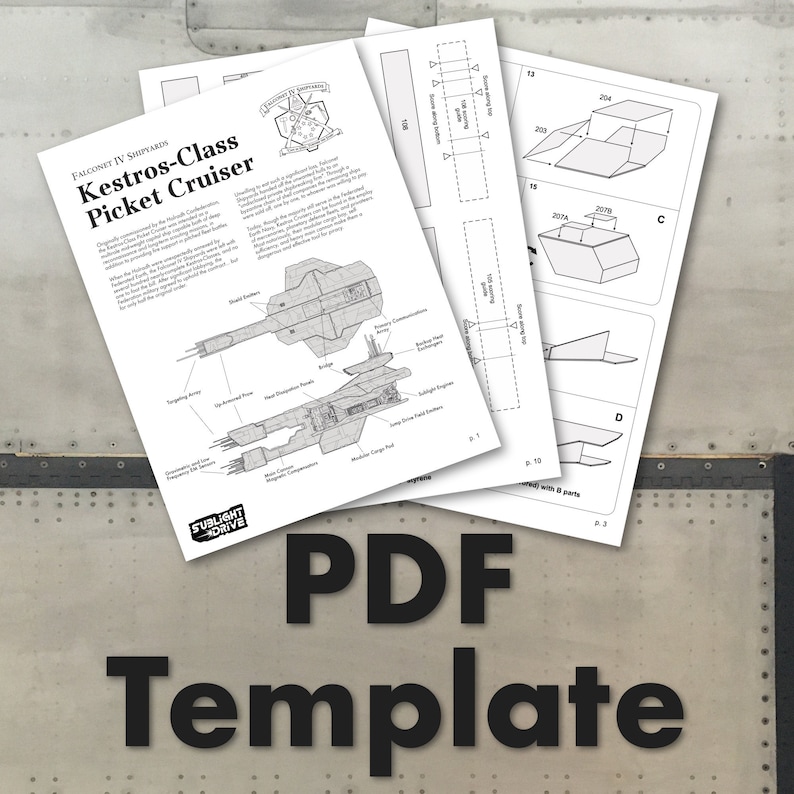 Kestros-class Picket Cruiser Template and Instructions - Etsy
