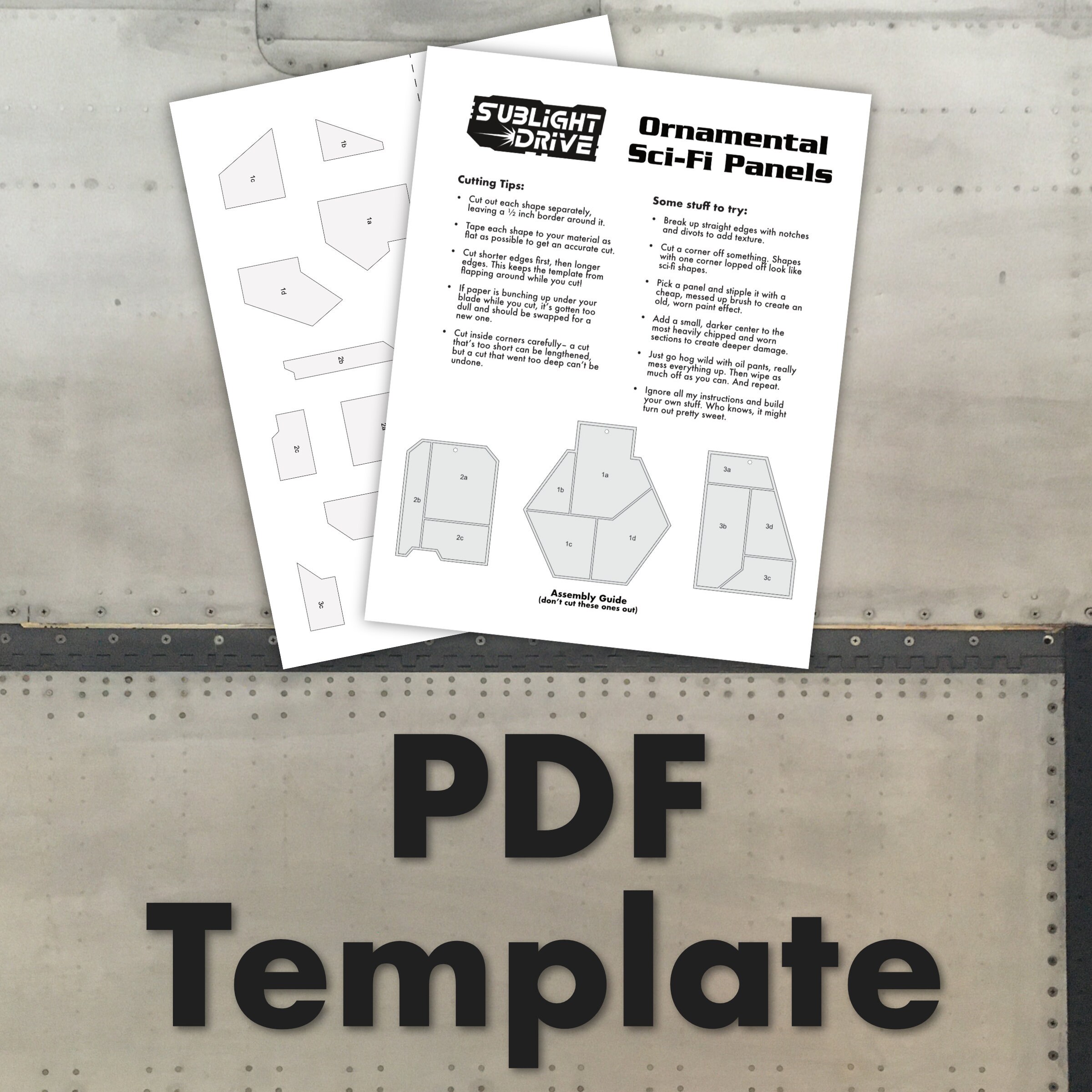 Ornamental Sci-fi Panel Templates - Etsy