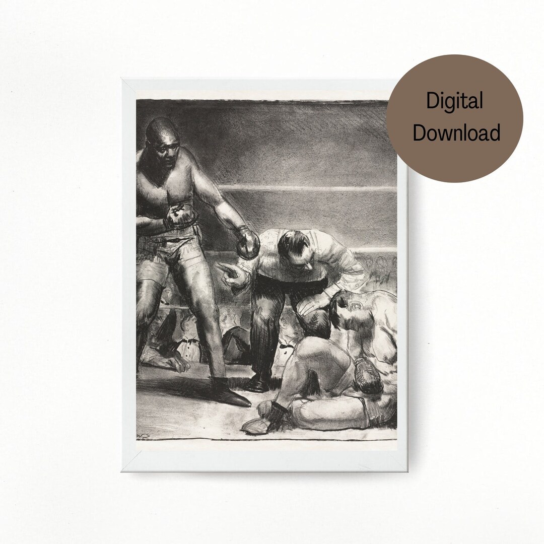 George Wesley Bellows Printable Vintage Boxing Wall Art Antique Boxer ...