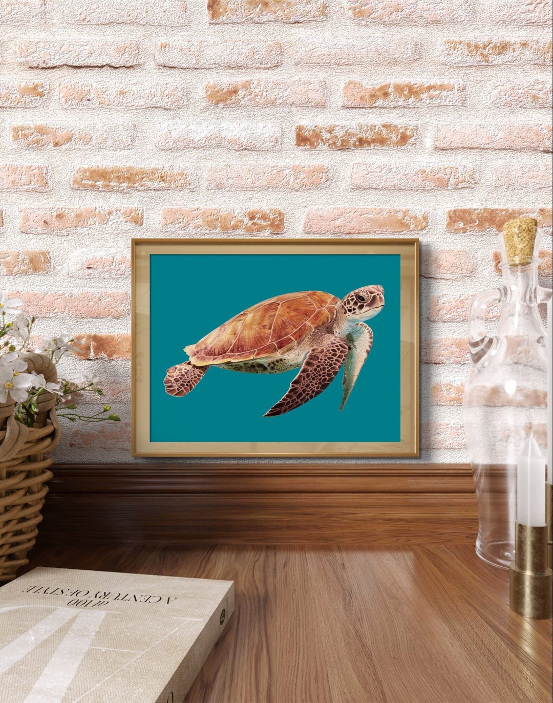 Teal Sea Turtle, Colored Pencil Drawing by Hannah Misler * Fine Art ...