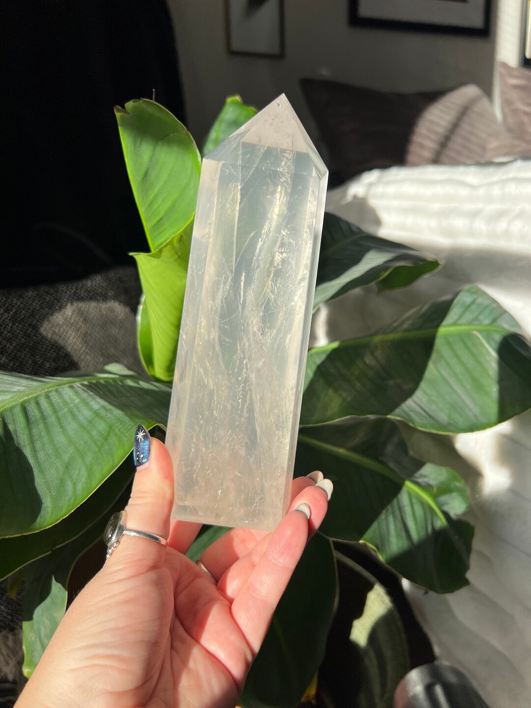 Large Girasol Quartz Tower Statement Crystals Crystal Healing High ...