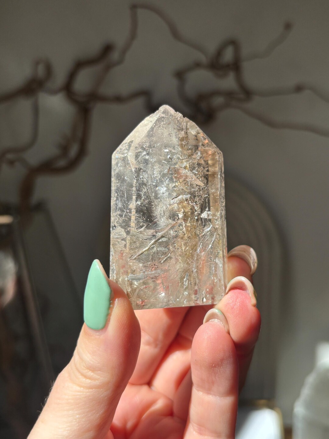 Elestial Quartz Tower | Crystal Healing | Smoky Quartz | Semi Polished ...