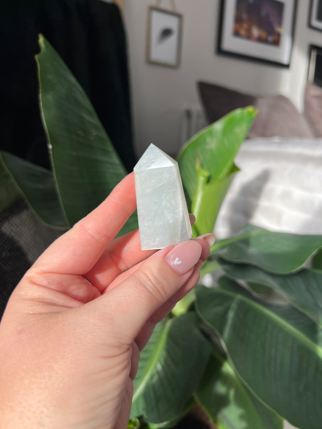 Sage Green Silky Moonstone Tower | Crystal Tower | Crystal Healing ...