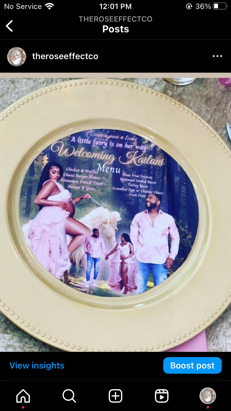 Charger Plates Insert/ Food Menu/ Custom Menus - Etsy