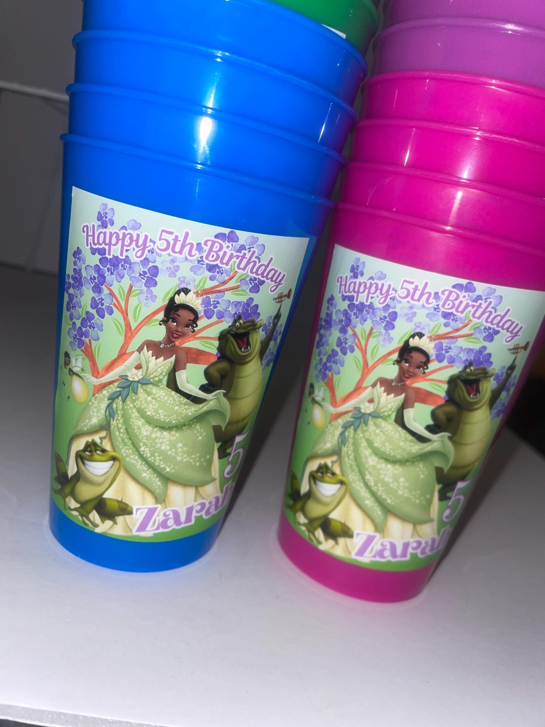 Custom Kid Party Cups With Lid & Straw, Any Theme - Etsy