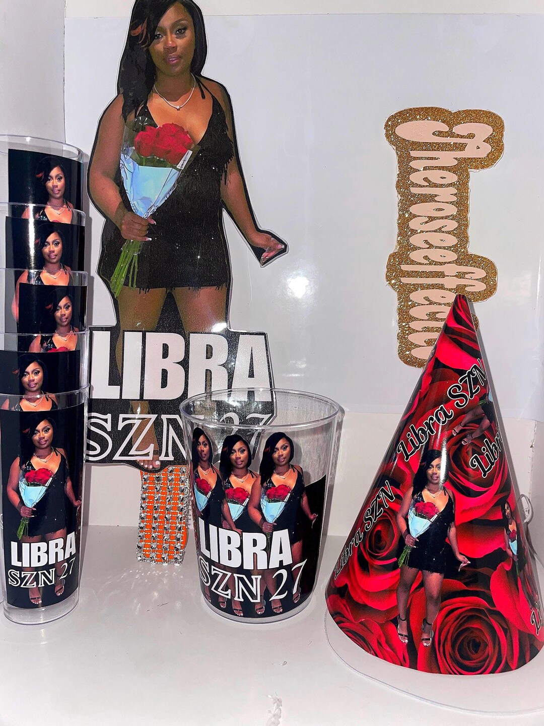 Custom Party Hat Set, Shot Cups, Clear Cups, Fans - Etsy