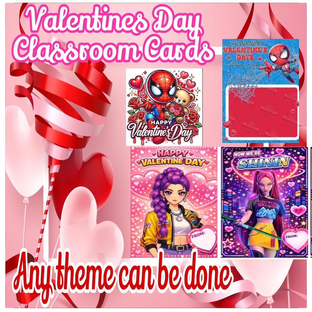 Valentine’s Day Classroom Cards - Etsy