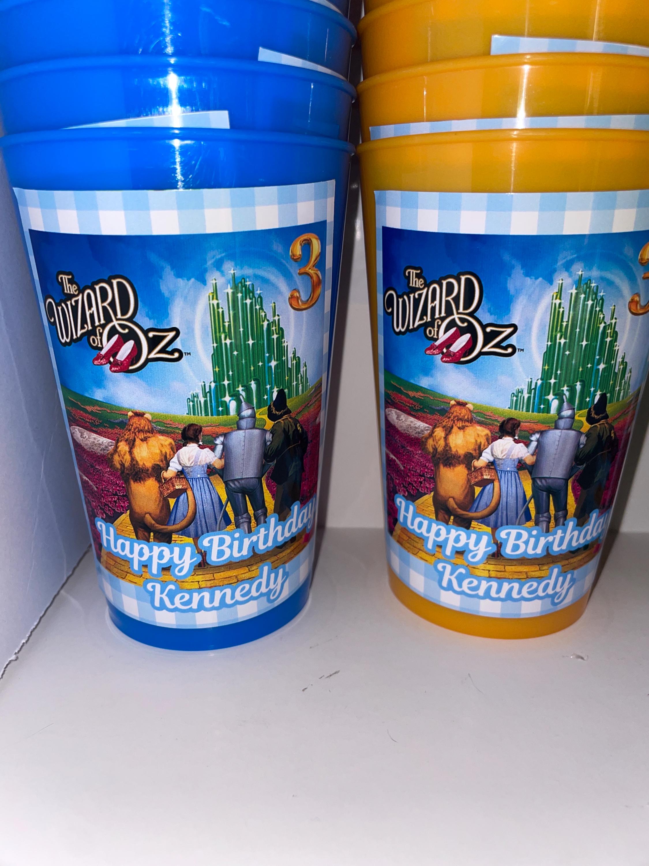 Custom Kid Party Cups With Lid & Straw, Any Theme - Etsy