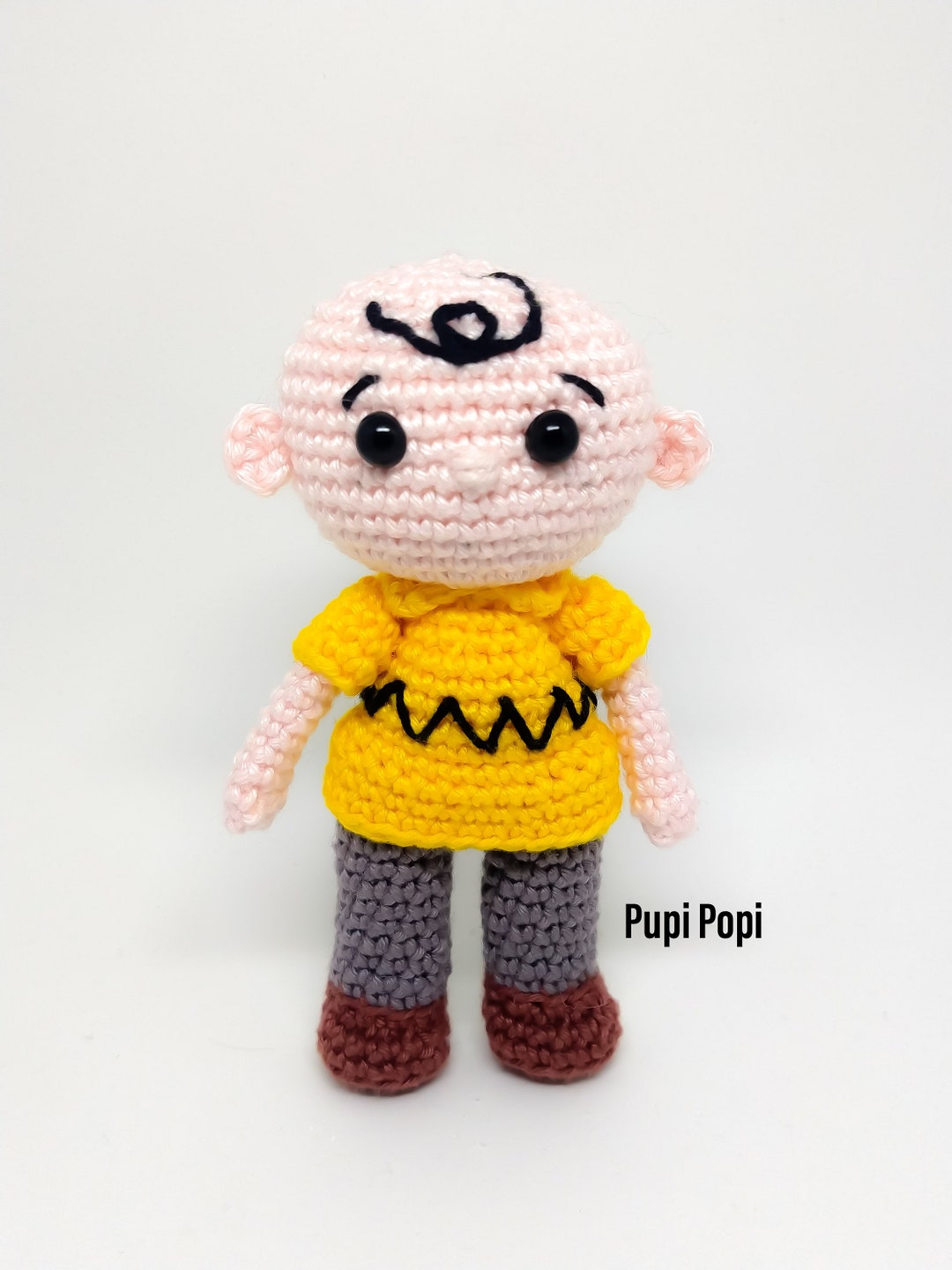 Charlie Brown Amigurumi - Crochet Pattern by Pupi Popi *english - Etsy