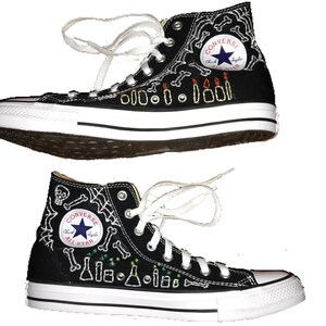 Custom Embroidered Converse - Nature Cottagecore Handmade Spooky ...
