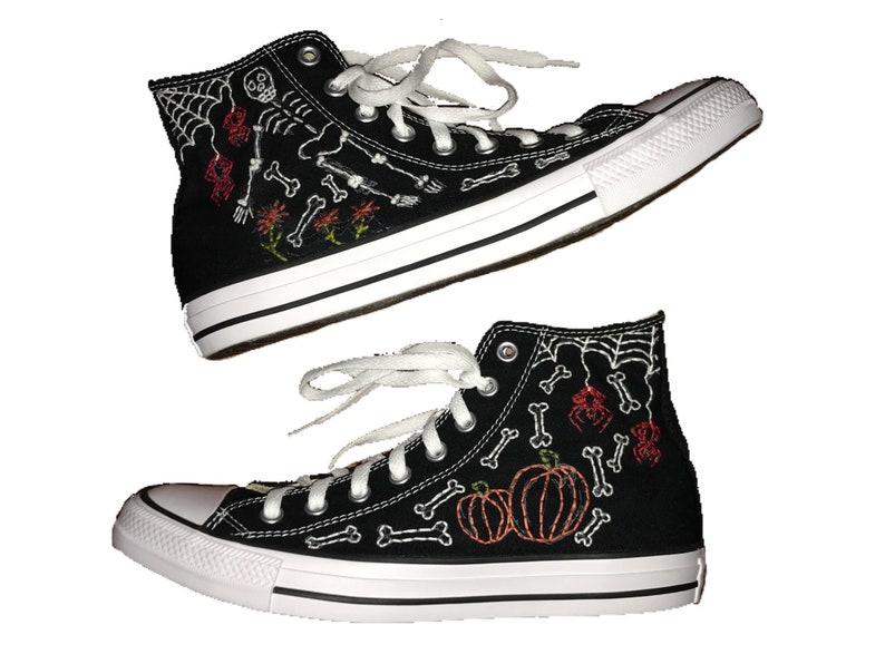 Custom Embroidered Converse - Nature Cottagecore Handmade Spooky ...