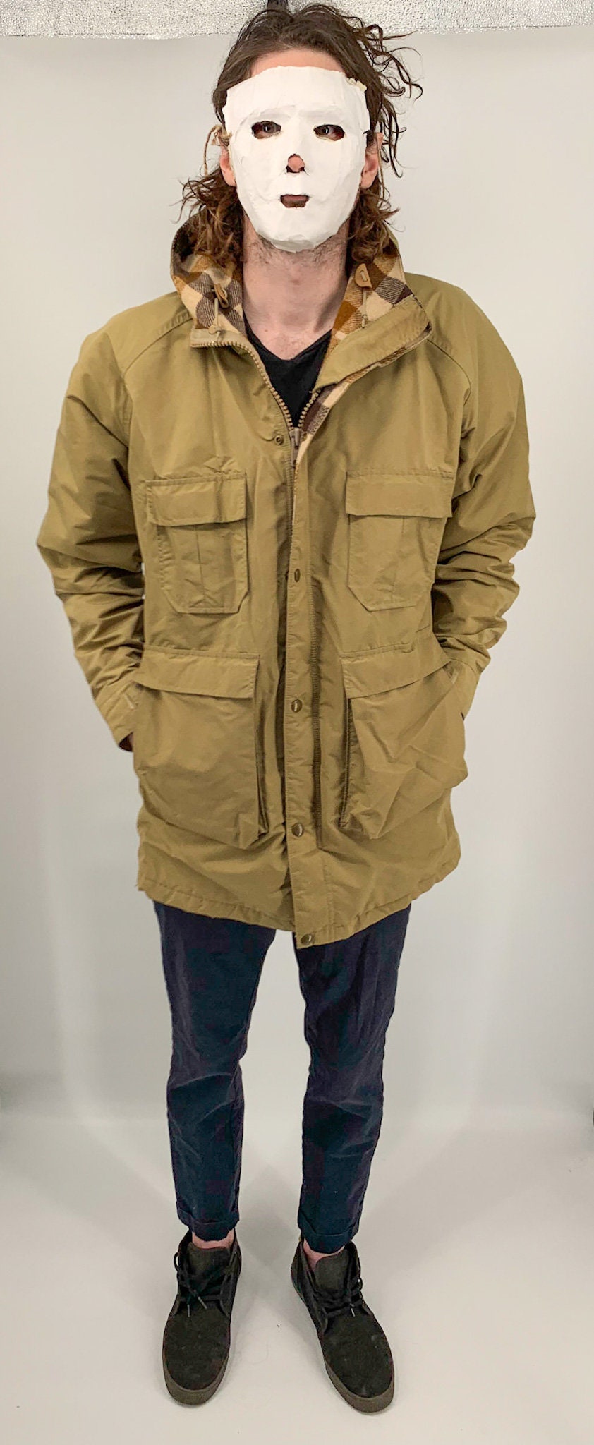 Vintage Woolrich Rain Jacket Beige With Brown Plaid Wool - Etsy