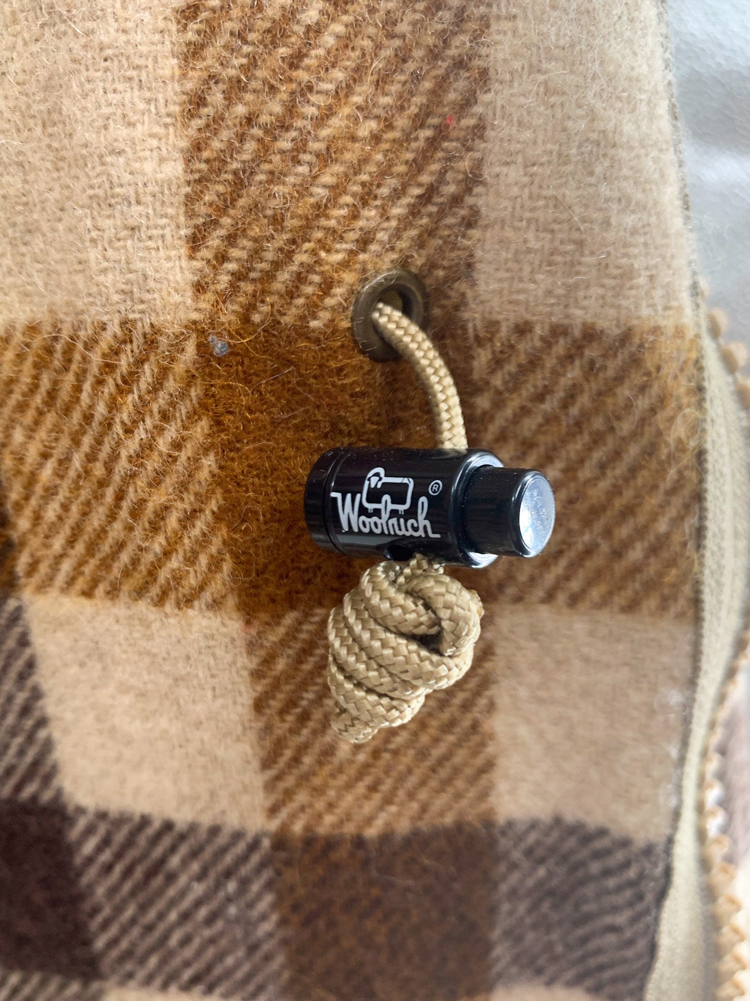 Vintage Woolrich Rain Jacket Beige With Brown Plaid Wool - Etsy