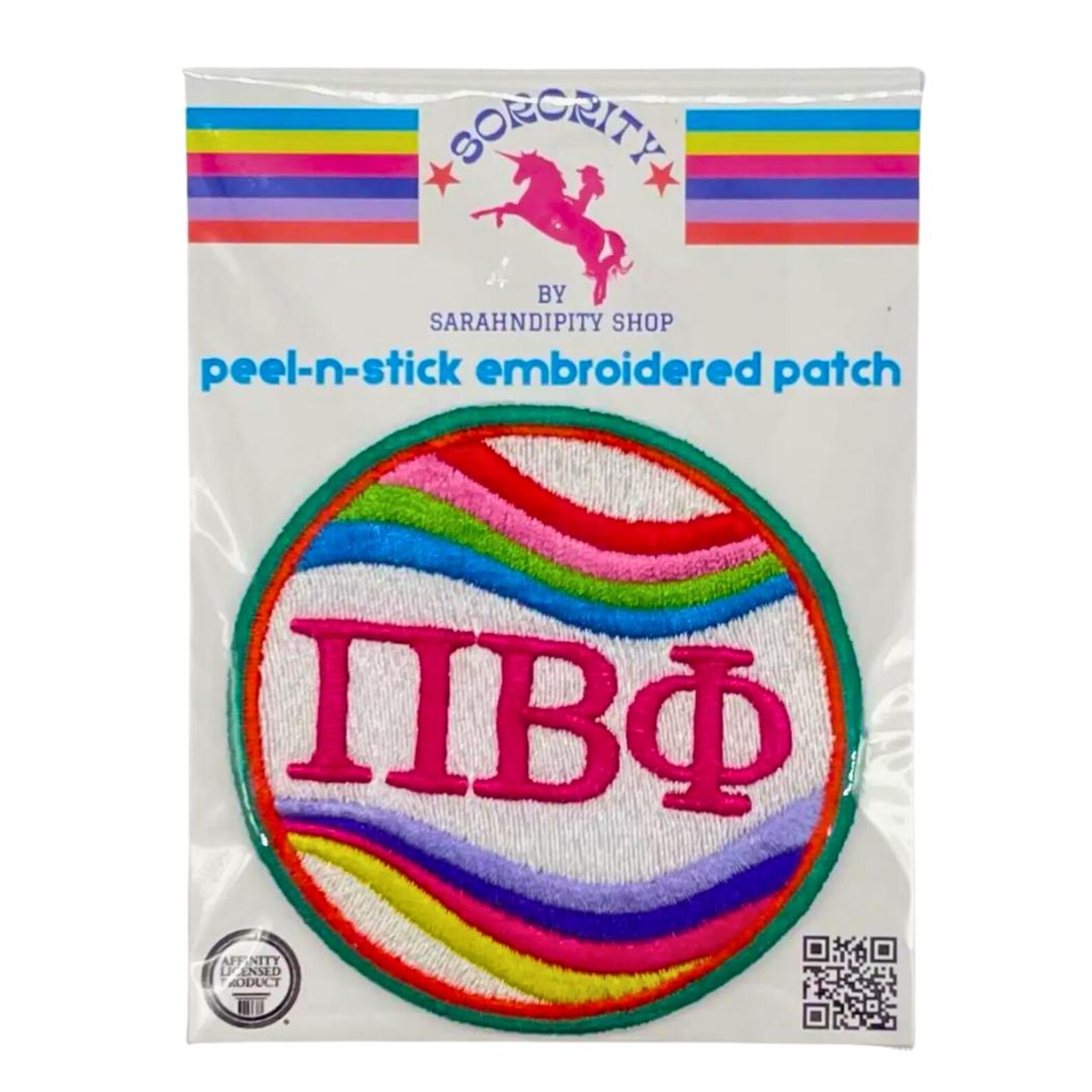 Peel & Stick Sorority Patch in Retrowave Design - Etsy