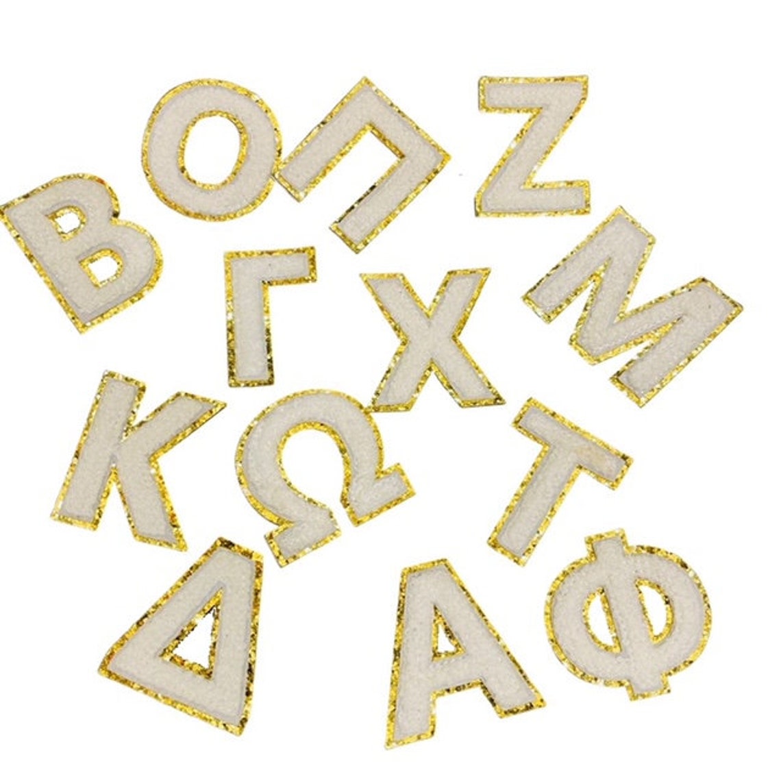 Greek Sequin Letter Patches - Etsy