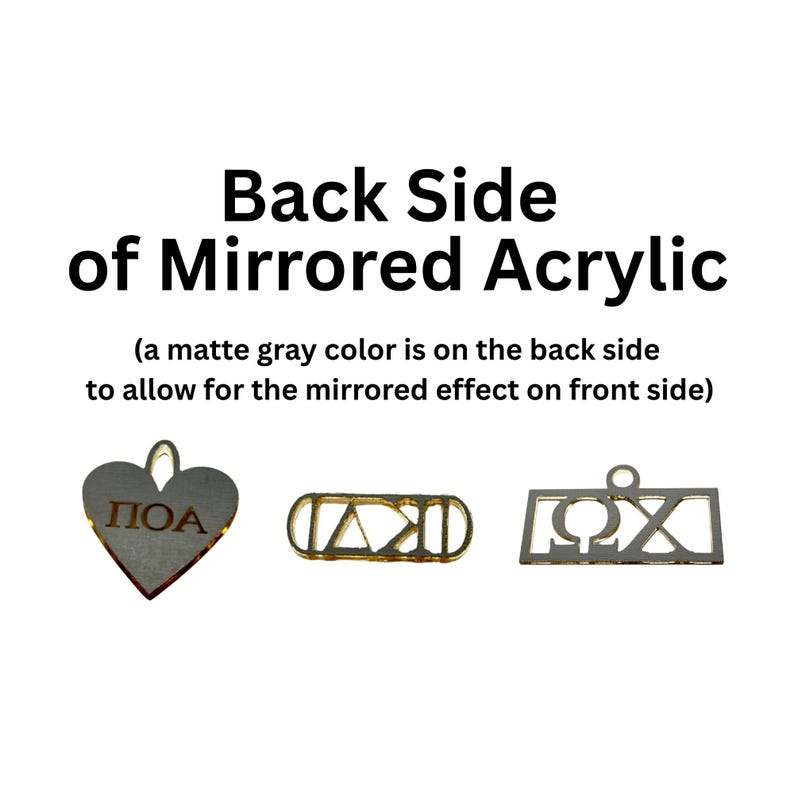 Sorority Engraved Acrylic Heart Charm - Etsy