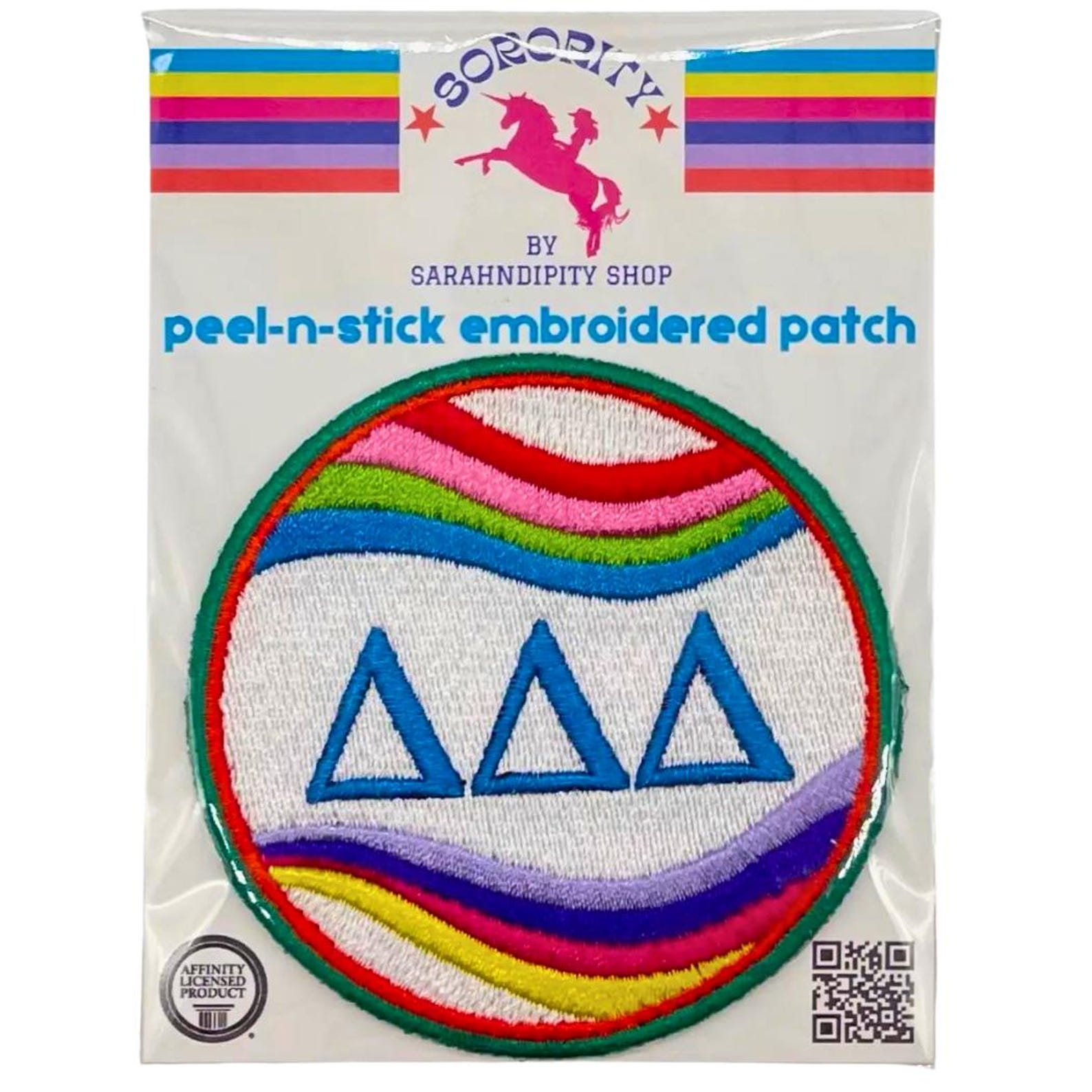 Peel & Stick Sorority Patch in Retrowave Design - Etsy