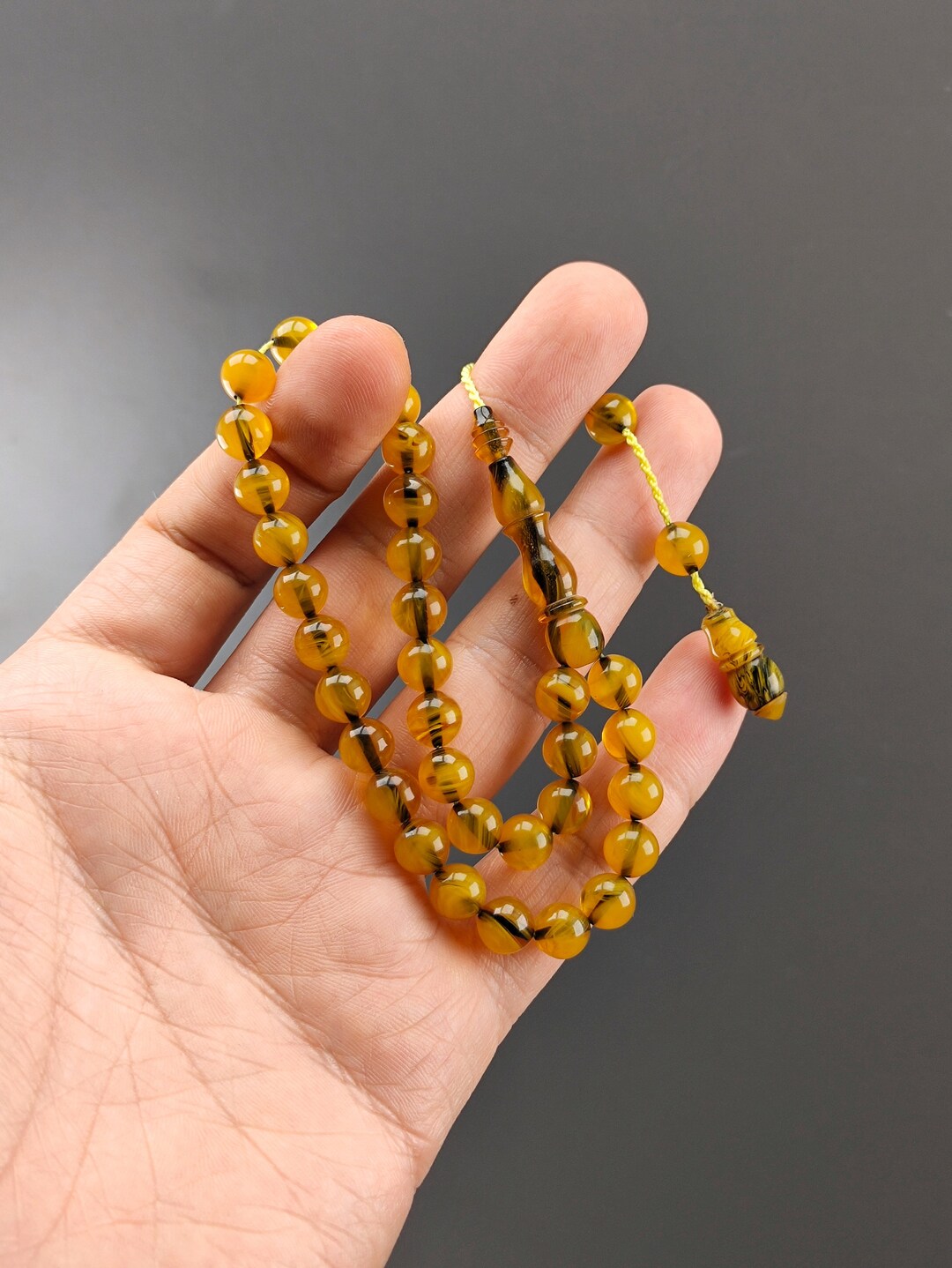 Faturan Amber Rosary, Bakelite Rosary, Muslim Rosary, Misbaha, Islamic ...