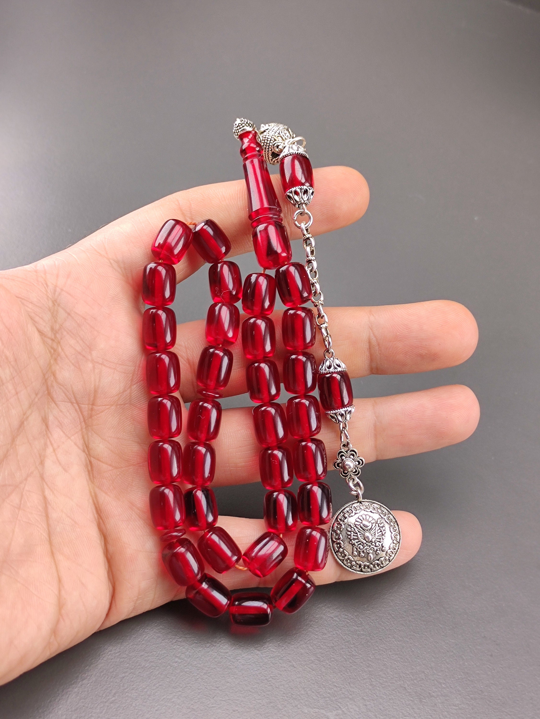 Faturan Amber Rosary, Bakelite Rosary, Muslim Rosary, Misbaha, Islamic ...