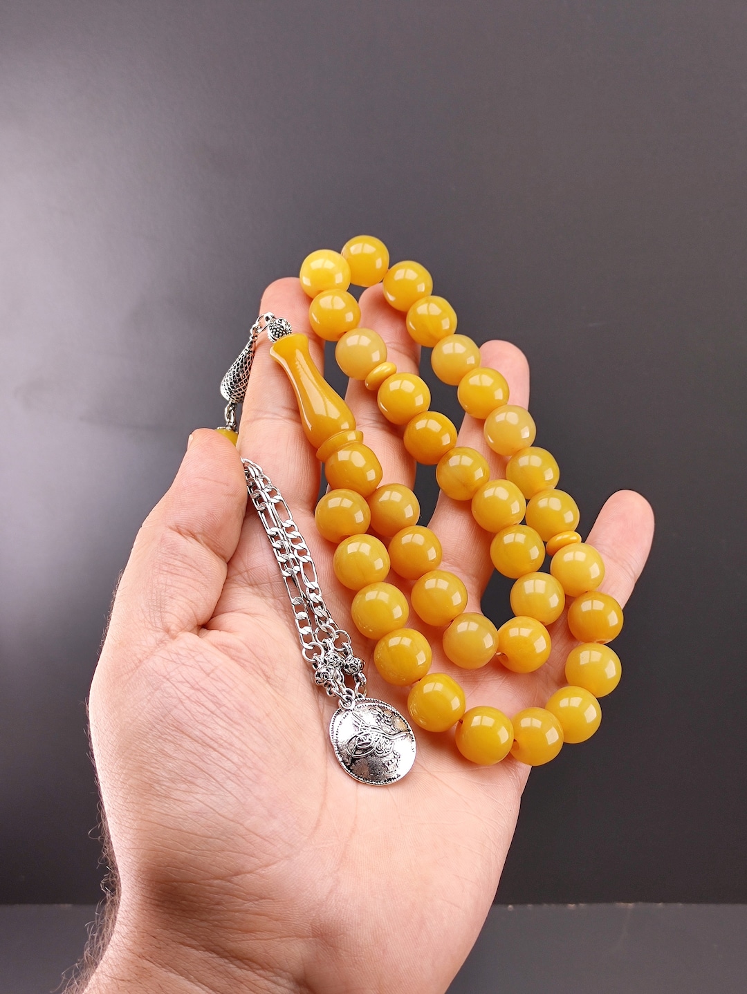 Faturan Amber Rosary, LARGE SİZE Rosary, Muslim Rosary, Misbaha ...