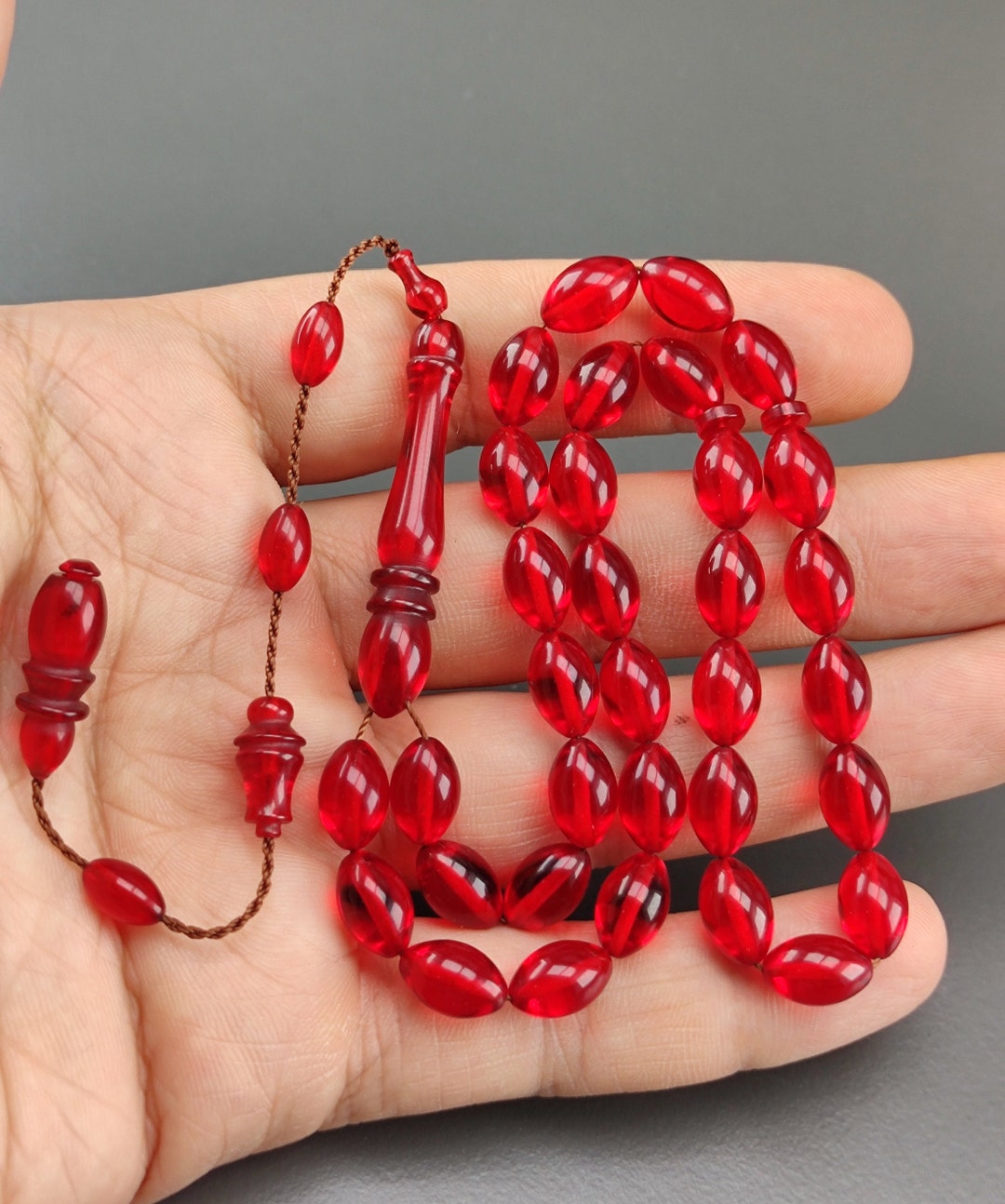 Faturan Amber Rosary, Bakelite Rosary, Muslim Rosary, Misbaha, Islamic ...