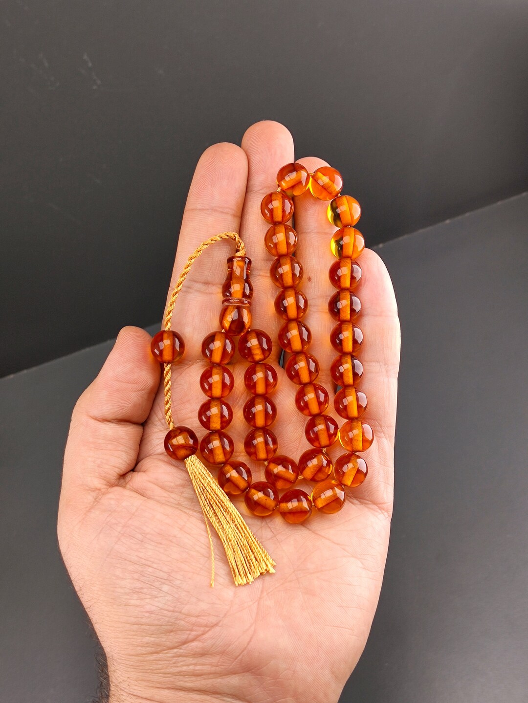 Faturan Amber Rosary, LARGE SİZE Rosary, Muslim Rosary, Misbaha ...